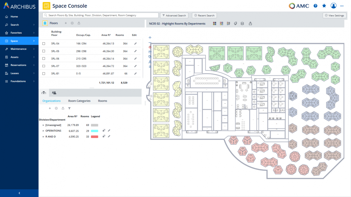 ARCHIBUS V25.1 新情報 －Space Management UI－ | 株式会社アイスクウェアド